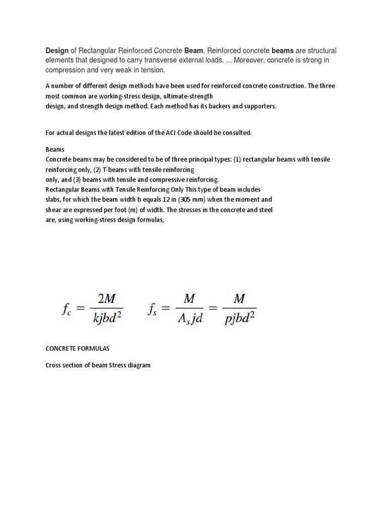 Design of Rectangular Reinforced Concrete Beam | PDF | Beam (Structure ...