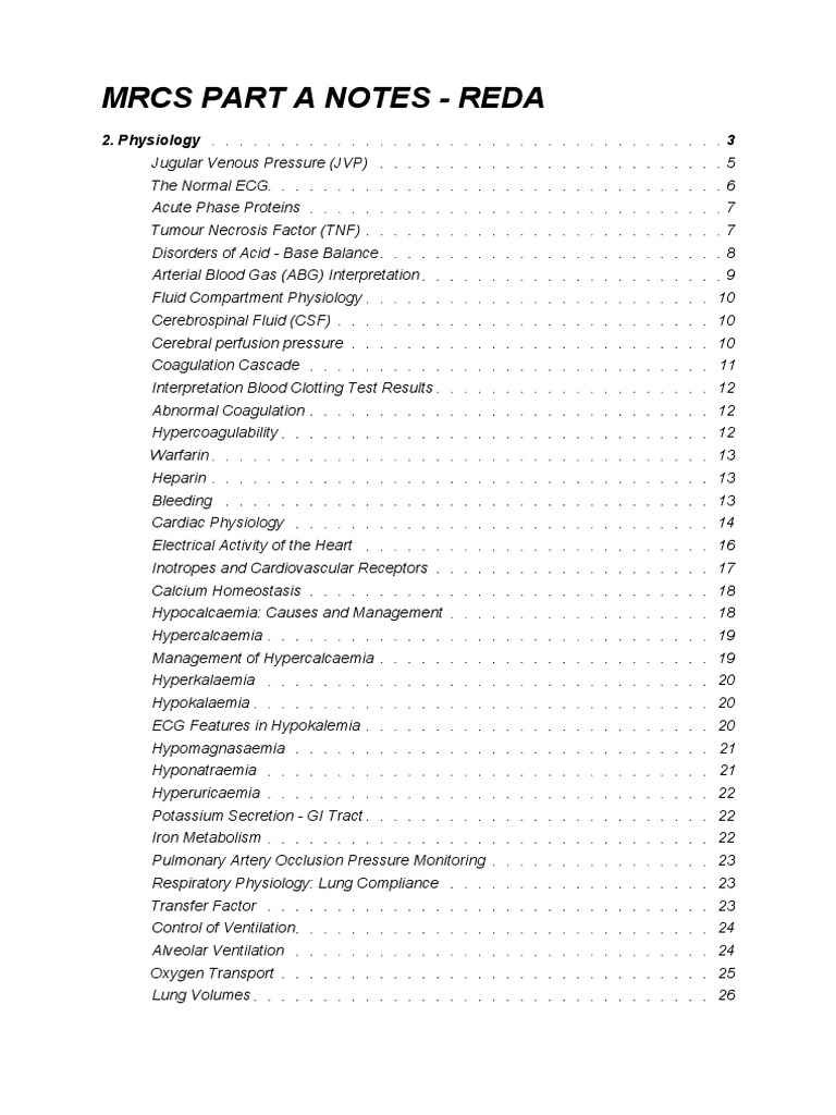 MRCS A Notes Reda v4.2 PDF | PDF | Atrium (Heart) | Medical Specialties