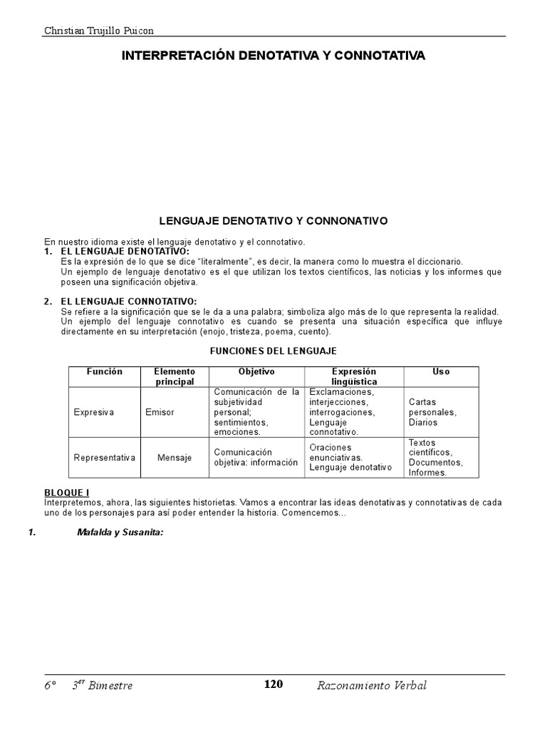 2-Interpretación Denotativa y Connotativa | PDF | Comunicación ...