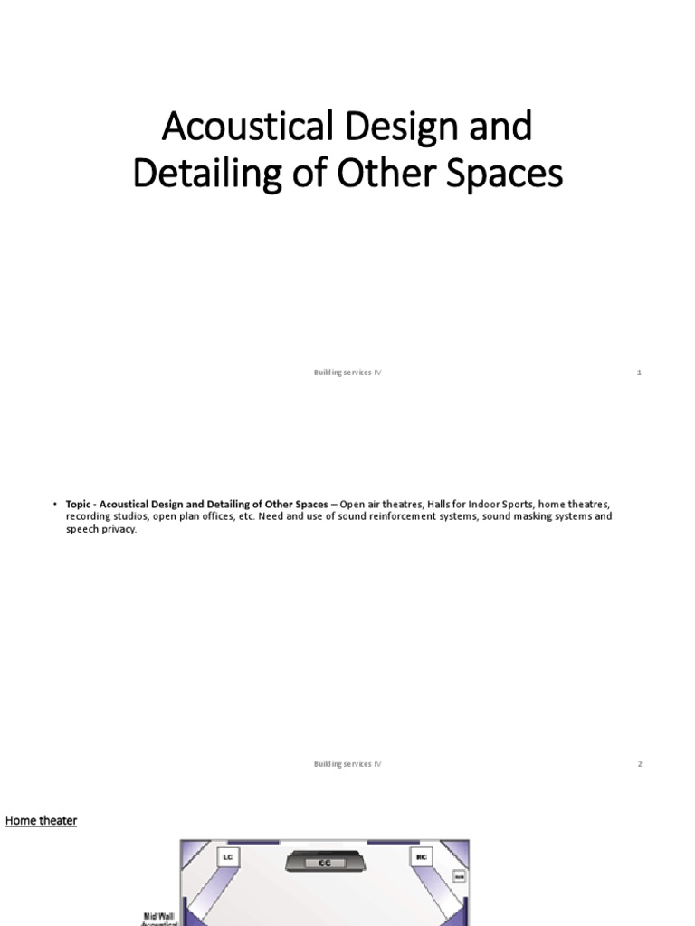 Acoustic Design | PDF | Curtain | Wall