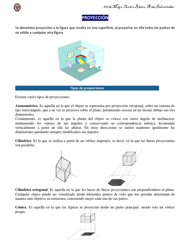 PROYECCIÓN | PDF | Perspectiva (Gráfica) | Geometria plana)