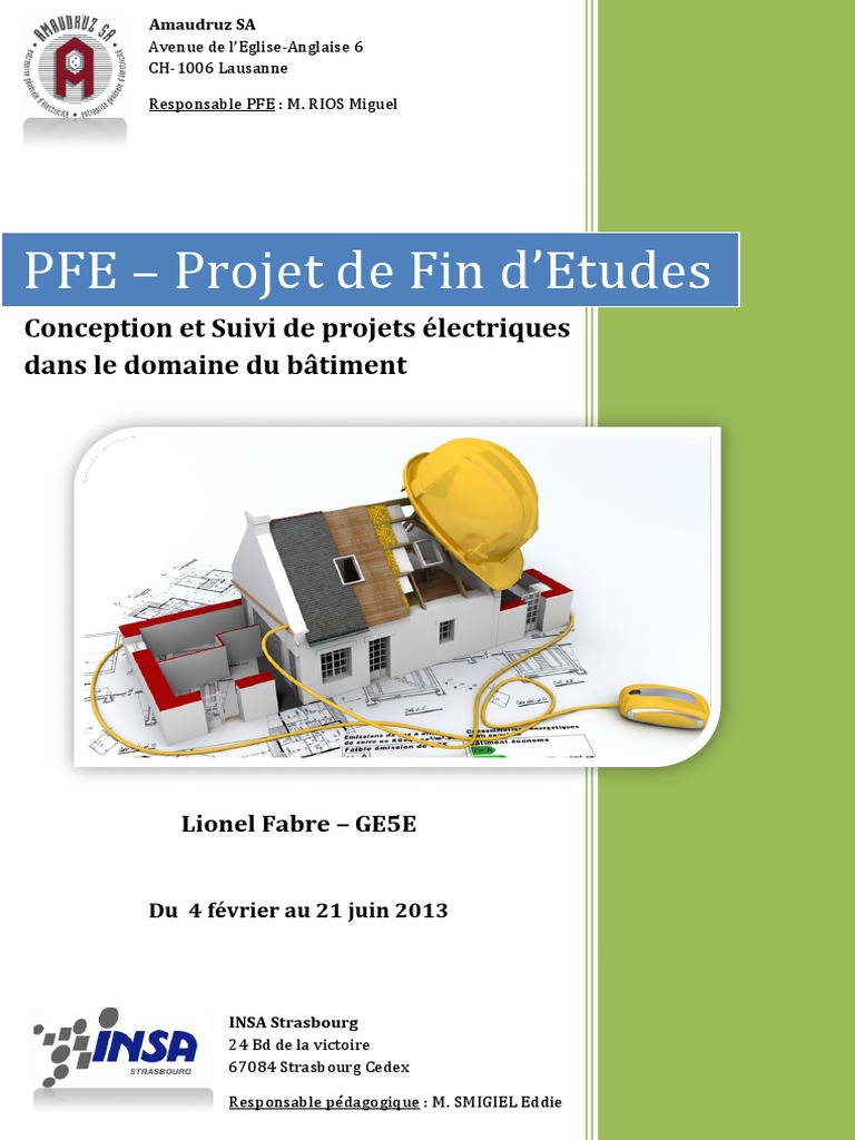 PFE Projet de Fin Detudes Conception Et PDF | PDF
