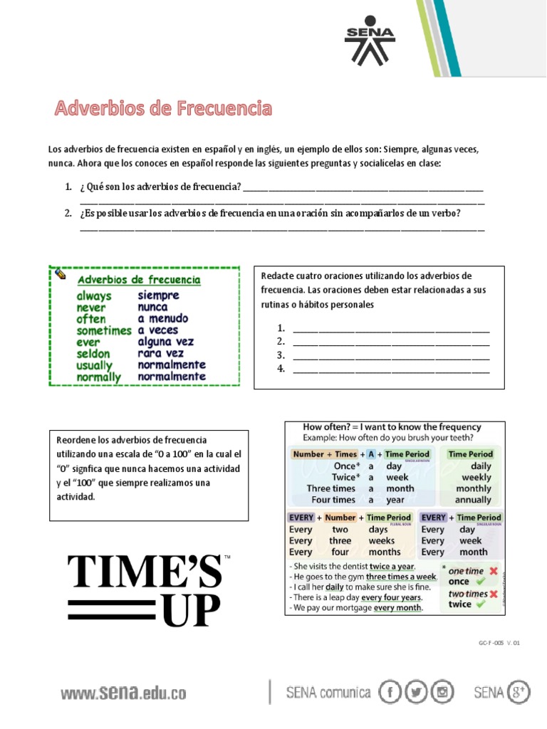 Actividad 4 .1 Adverbs of Frequency | PDF