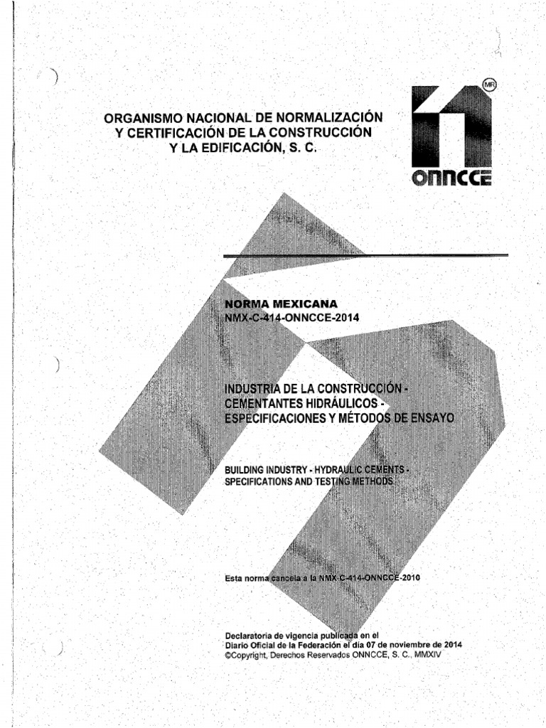 NMX C 414 0nncce 2014 PDF | PDF