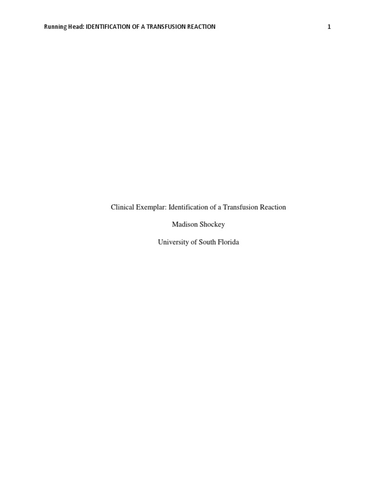 Clinical Exemplar | PDF | Blood Transfusion | Meningitis