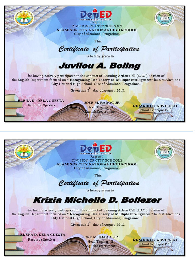 Certificate For LAC | PDF