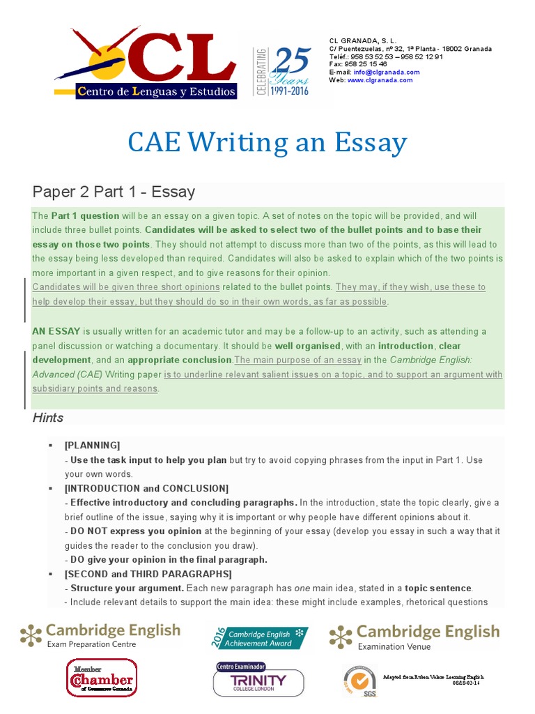 CAE Writing Ways | PDF | Essays | Sports