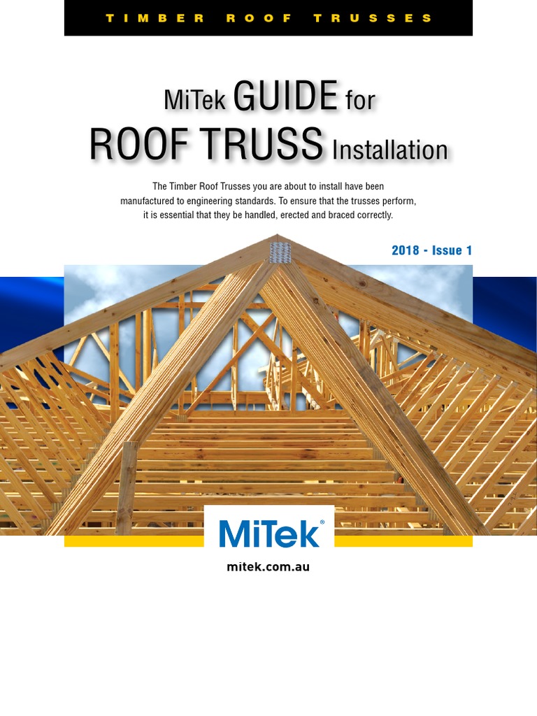 MiTek Guide For Roof Truss Installation PDF | PDF | Truss | Framing ...
