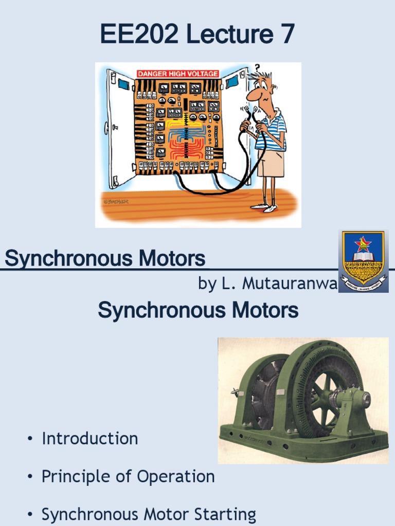 EE202 Lecture 7: Synchronous Motors | PDF | Electric Motor | Engines