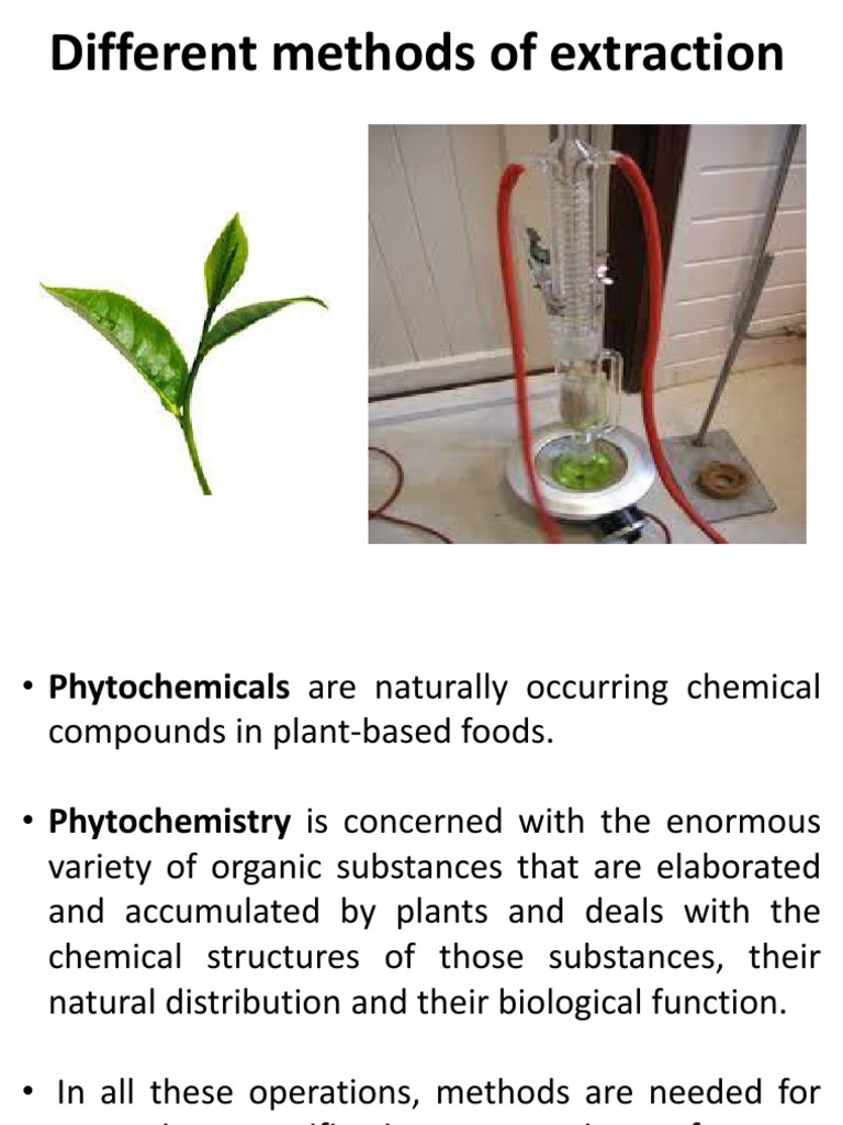 Different Methods of Extraction | PDF | Solubility | Chemical Substances