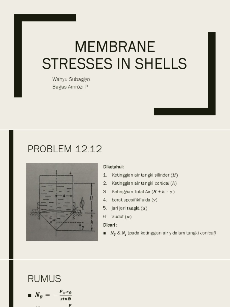 Membrane Stresses in Shells: Wahyu Subagiyo Bagas Amrozi P | PDF