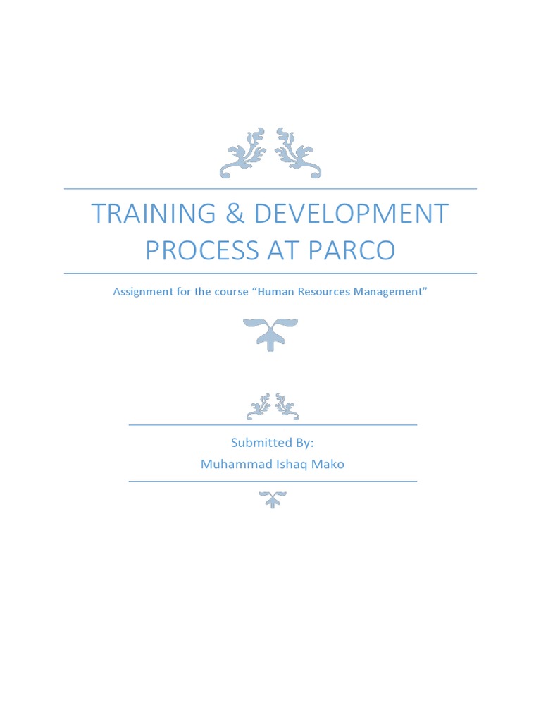 Training & Development Process in PARCO | PDF | Employment | Human ...