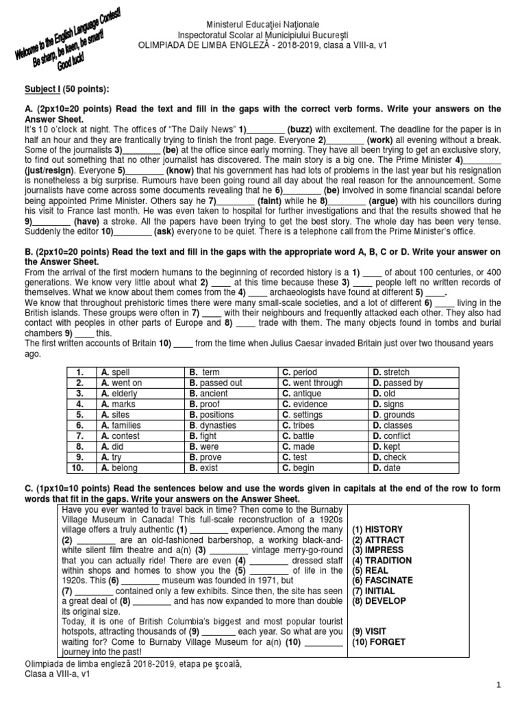 8 Subiecte | PDF | North Pole