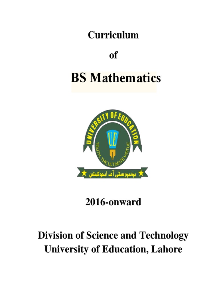 Bs Mathematics Outlines PDF | PDF | Rotation Around A Fixed Axis ...