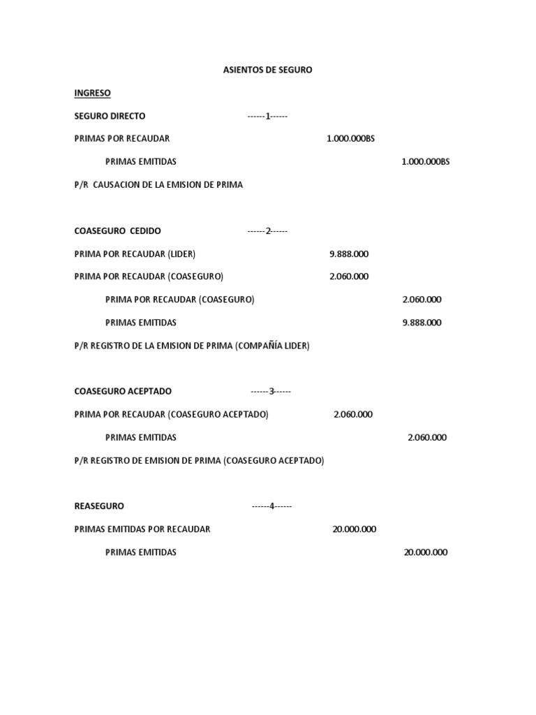 Contabilidad de Seguros e Informacion Sobre Seguros | PDF | Reaseguro | Seguro
