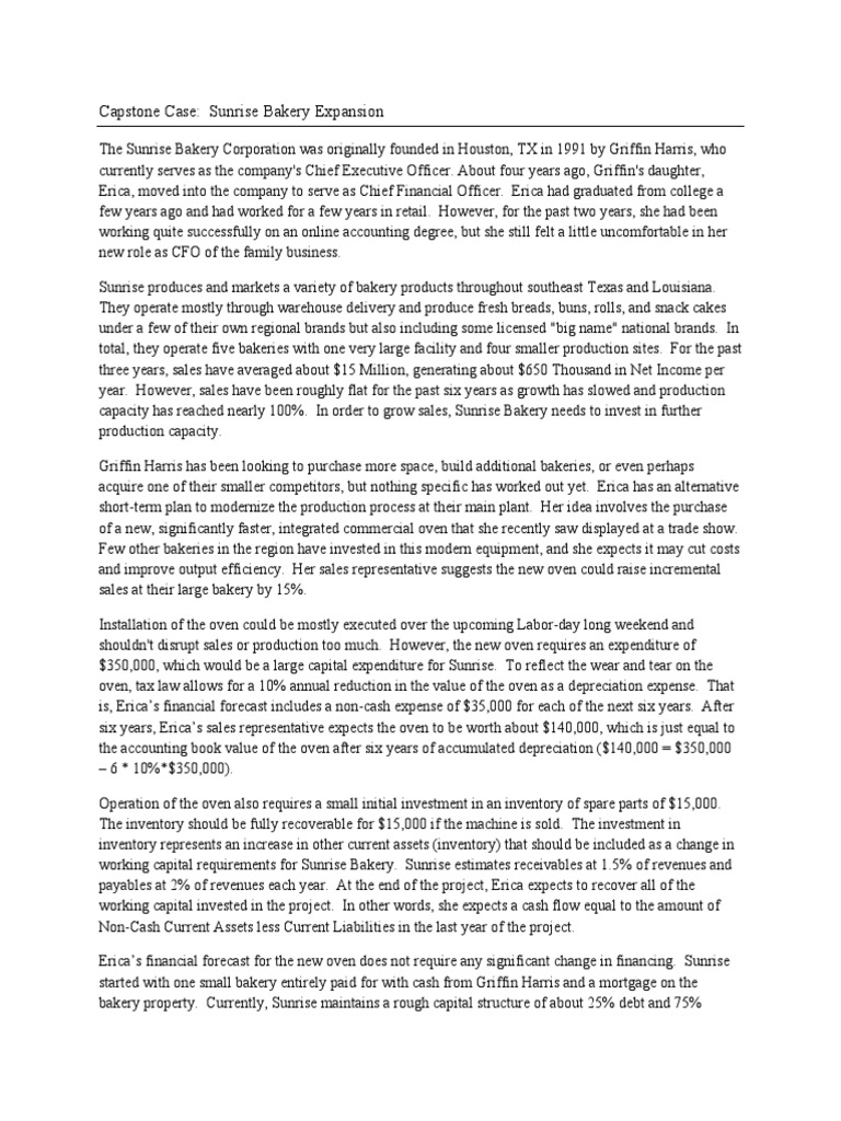 Capstone Case PDF | Download Free PDF | Debt | Expense