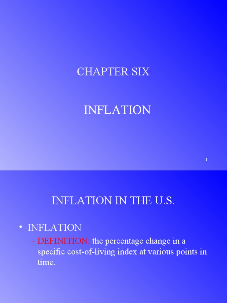 Chapter Six: Inflation | PDF | Index (Economics) | Inflation