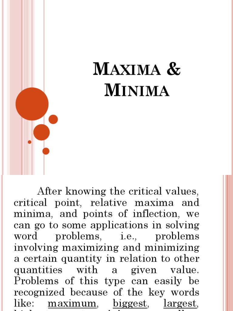 1maxima & Minima | PDF | Maxima And Minima | Geometric Shapes
