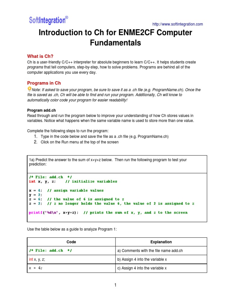 IntroductionToCh For ENME2CF Computer Fundamentals | PDF | Fahrenheit ...