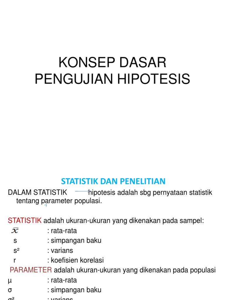 Pengujian Hipotesis dalam Statistik | PDF