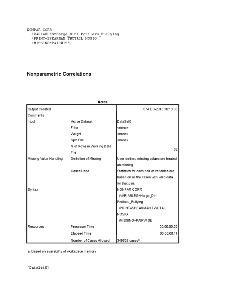 Nonparametric Correlations | PDF | Spearman's Rank Correlation Coefficient | Correlation And ...
