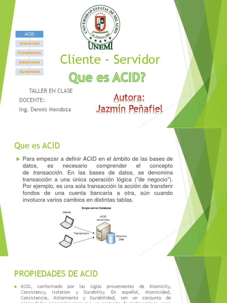 ACID | PDF | Bases de datos | Informática