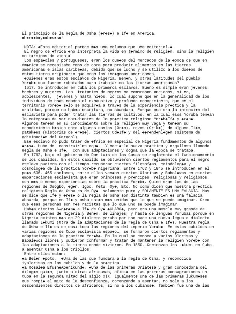 Historia de Osha e Iofa Abuleko | PDF | Cuba | Religión y creencia