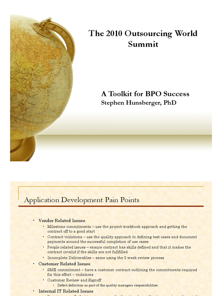 A Toolkit For BPO Success | PDF | Business Process Outsourcing ...