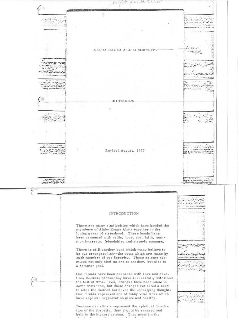 Ritual of Alpha Kappa Alpha PDF | PDF