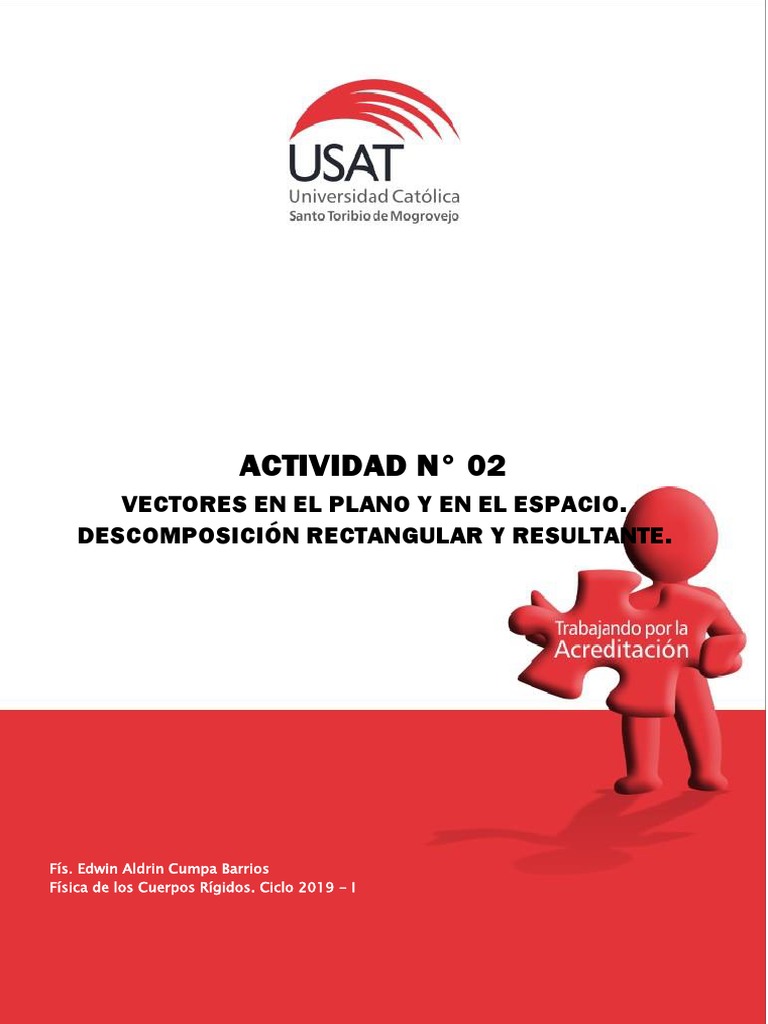 Actividad #02. Vectores en El Plano. Descomposición Rectangular y ...