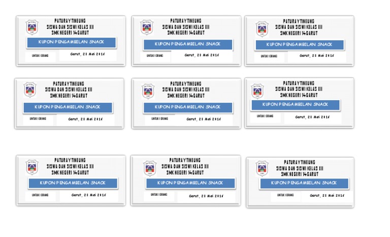 Kupon Snack | PDF