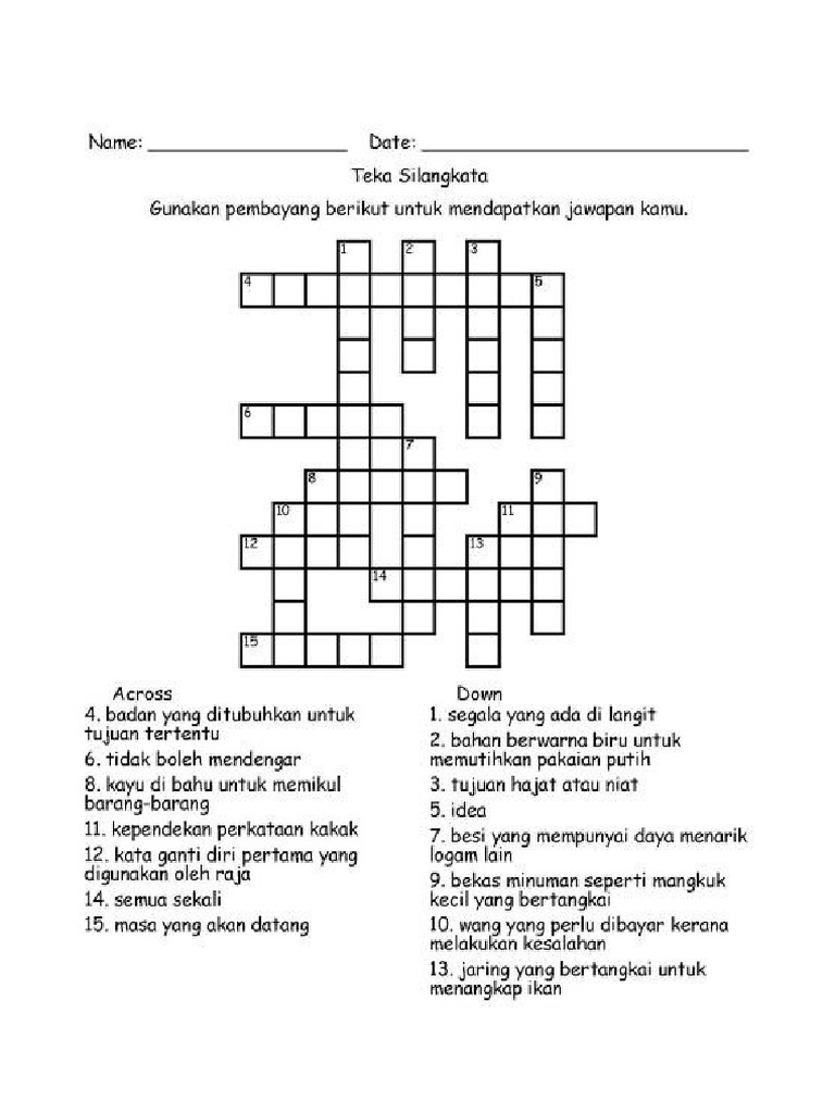 Teka Silang Kata Bahasa Melayu 2 | PDF