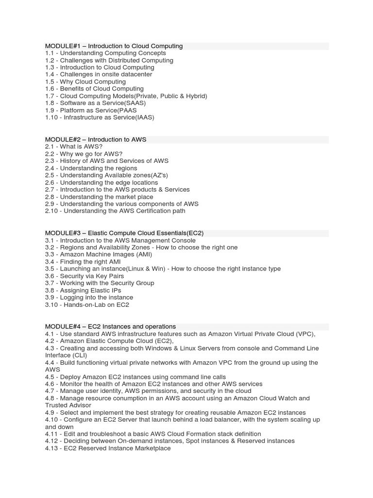 Module Aws | PDF | Amazon Web Services | Centralized Computing