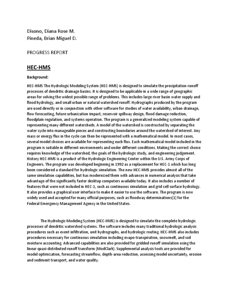Hec Hms | PDF | Hydrology | Earth Sciences