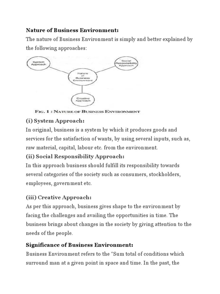 Nature of Business Environment (Unit1) | PDF | Corporate Social ...