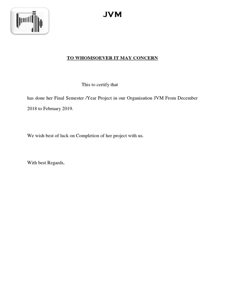 To Whomsoever It May Concern | PDF