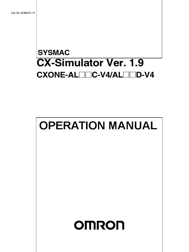 CX - Simulator - V1 - 95 - Manual de Operacao - W366-E1-11 PDF | PDF ...