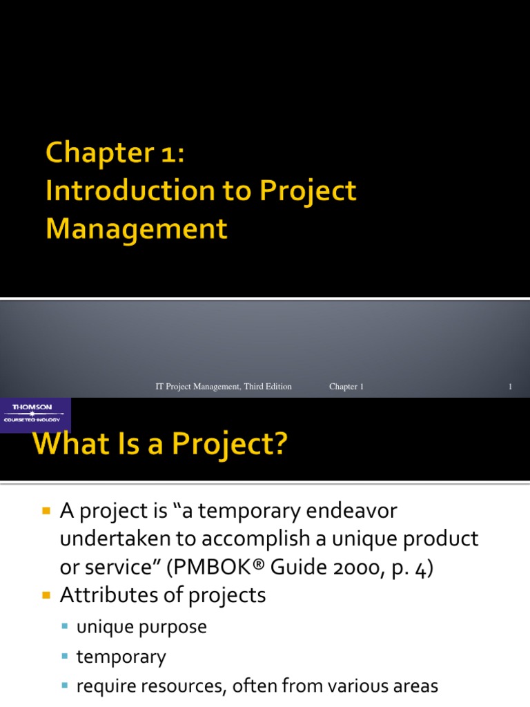 IT Project Management, Third Edition Chapter 1 1 | PDF | Project ...