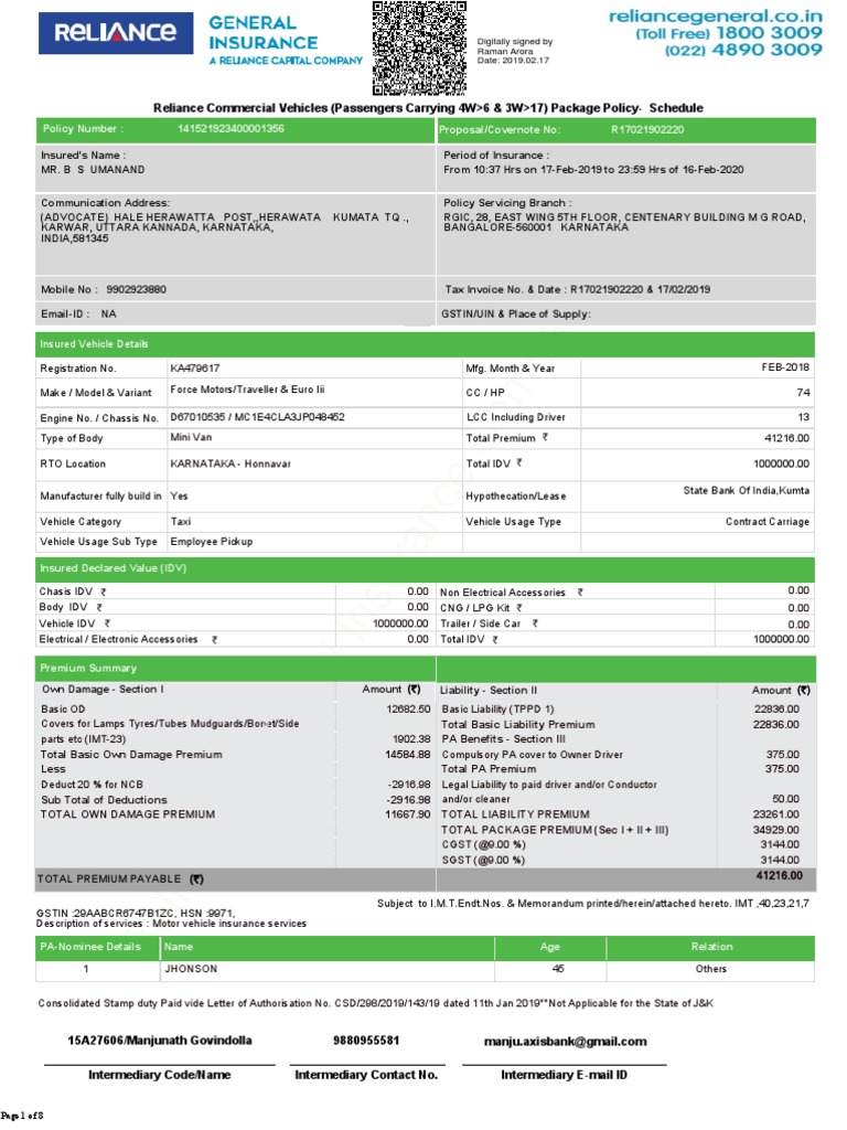 Vehicle Insurance Policy | PDF | Insurance | Vehicles