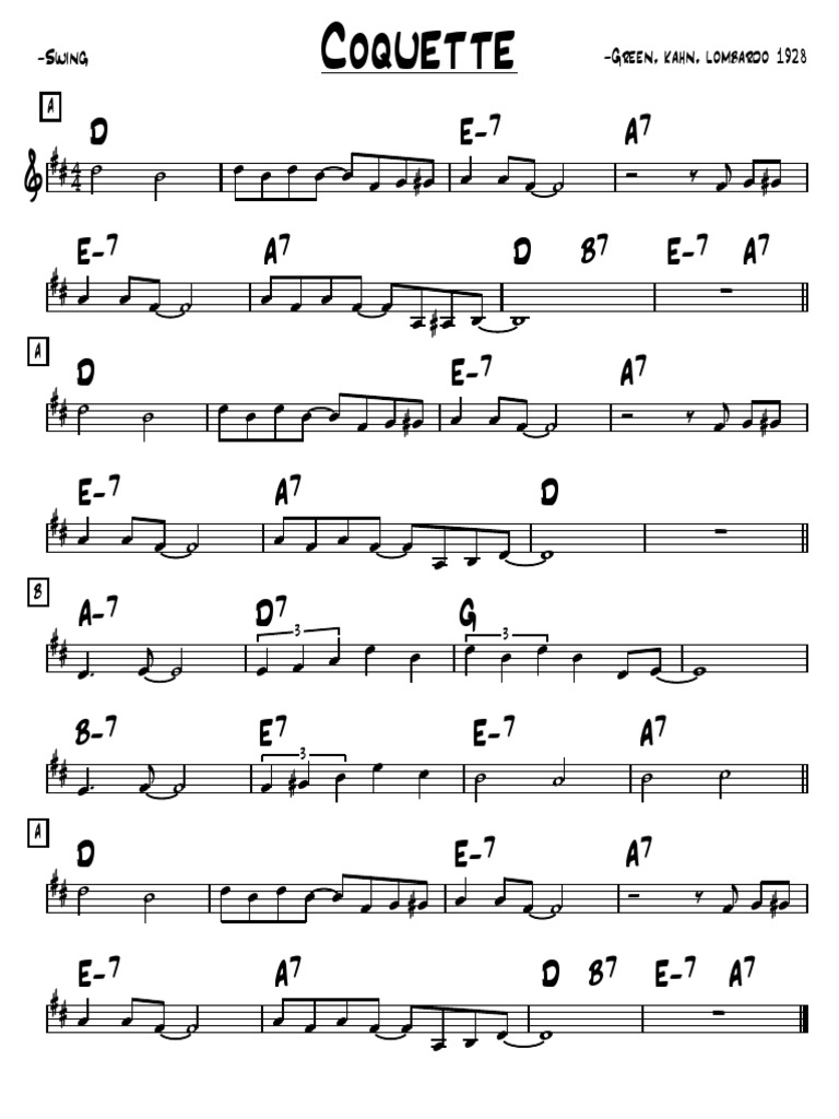 Coquette - Django Reinhardt | PDF