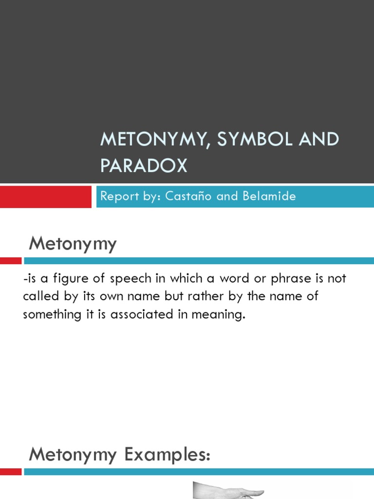Metonymy, Symbol and Paradox | PDF