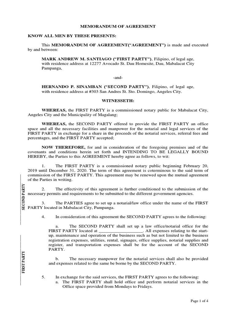 Moa Santiago-Sinamban 02 27 2019 001 | Download Free PDF | Notary ...
