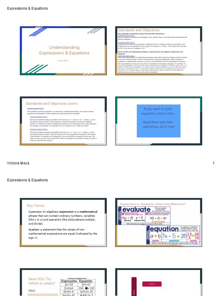 Lecture 1 Handout | PDF | Variable (Mathematics) | Equations