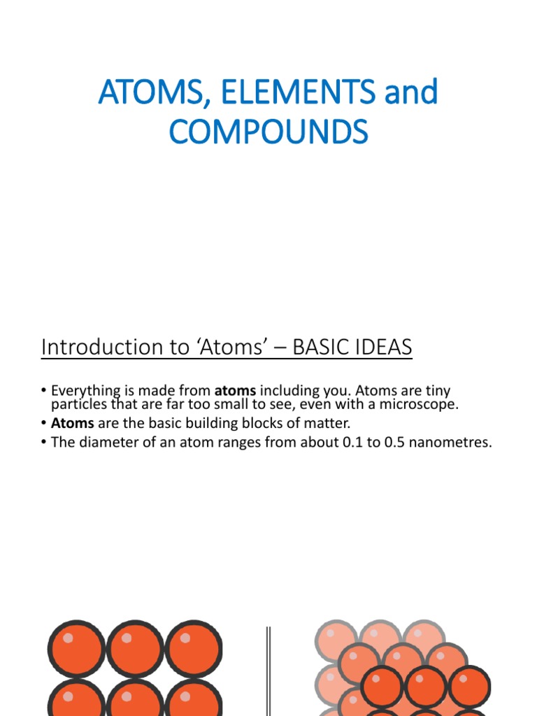 IGCSE Atoms Elements and Compounds | PDF | Ion | Isotope