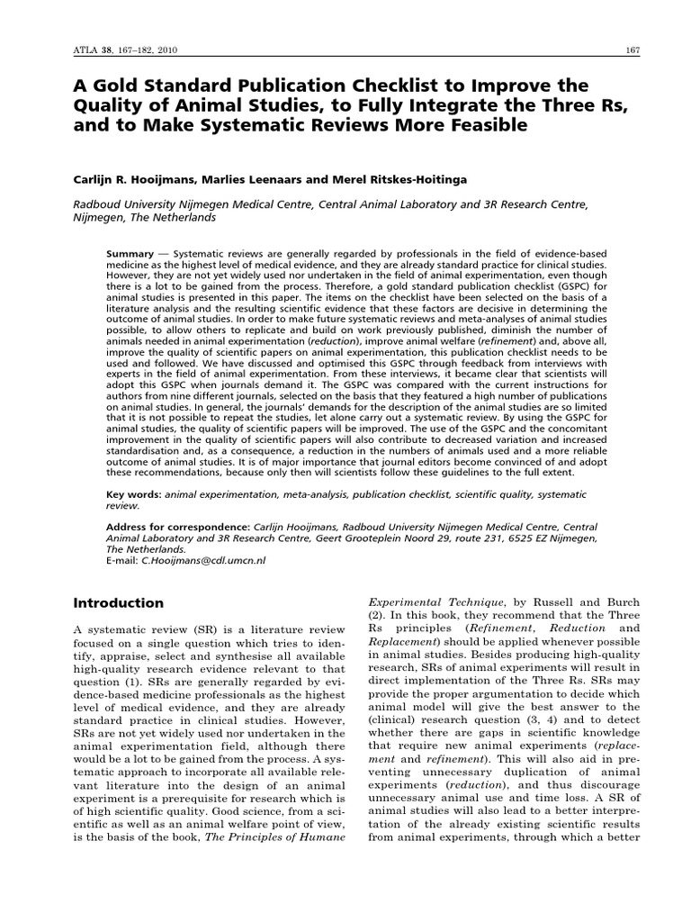 Gold Standard Guidelines | PDF | Evidence Based Medicine | Experiment