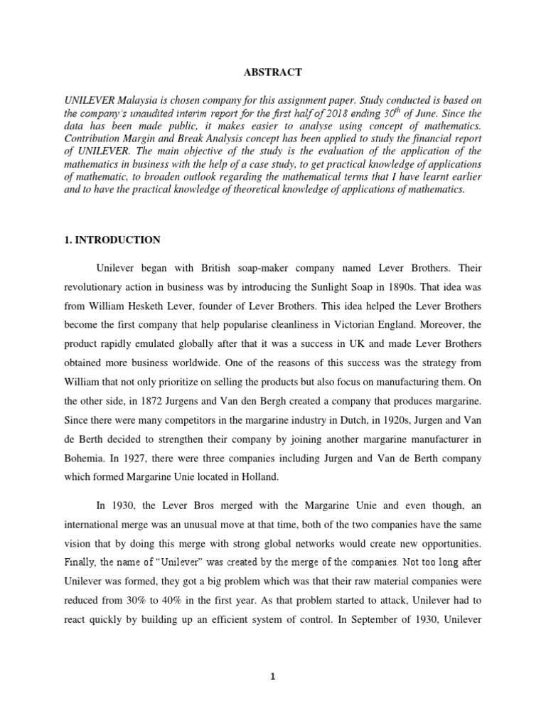 Business Mathematics | PDF | Unilever | Business