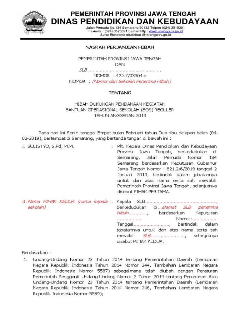 NPH - Hibah Tahun 2019 SLB Swasta | PDF