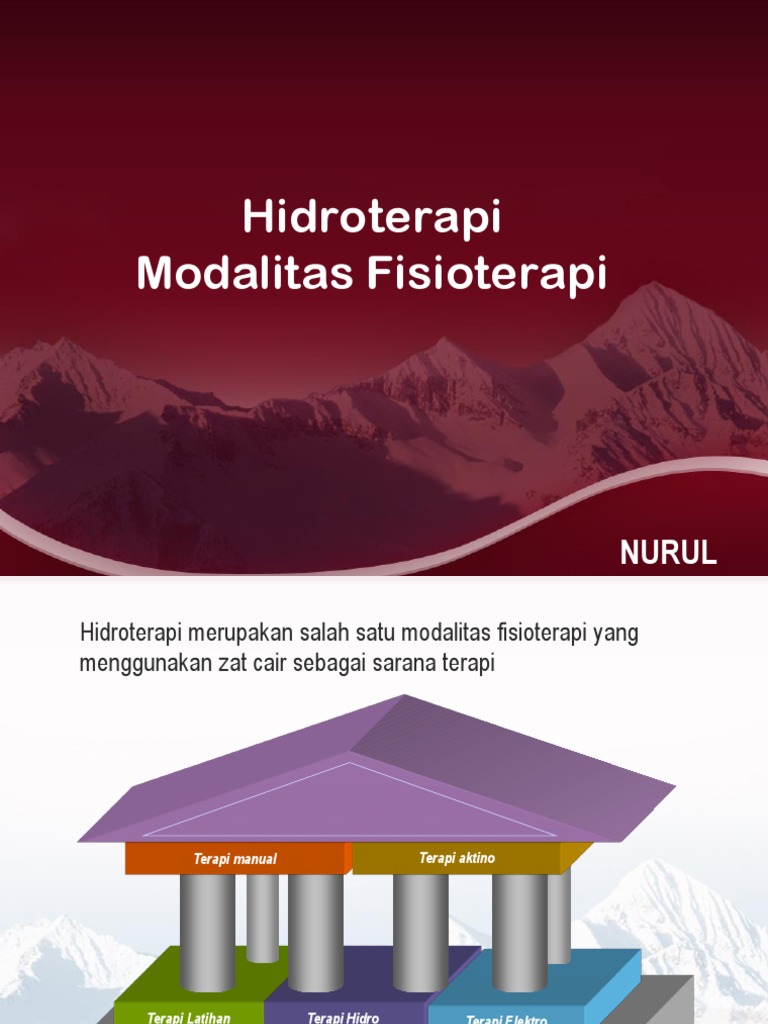 Hidroterapi Modalitas FT | PDF