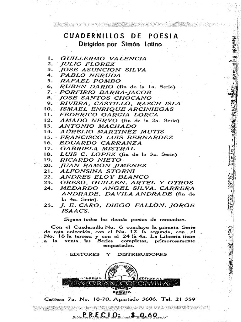 Silva-Mejores Poemas PDF | PDF | Ecuador | Naturaleza