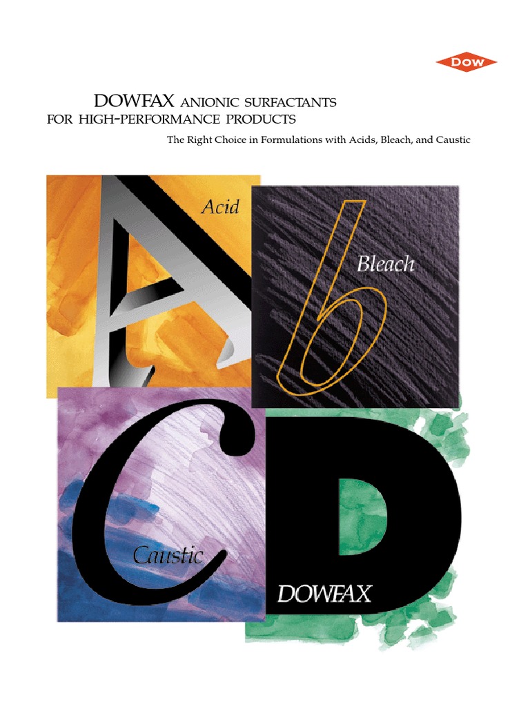 Dowfax - : Anionic Surfactants FOR High Performance Products | PDF ...